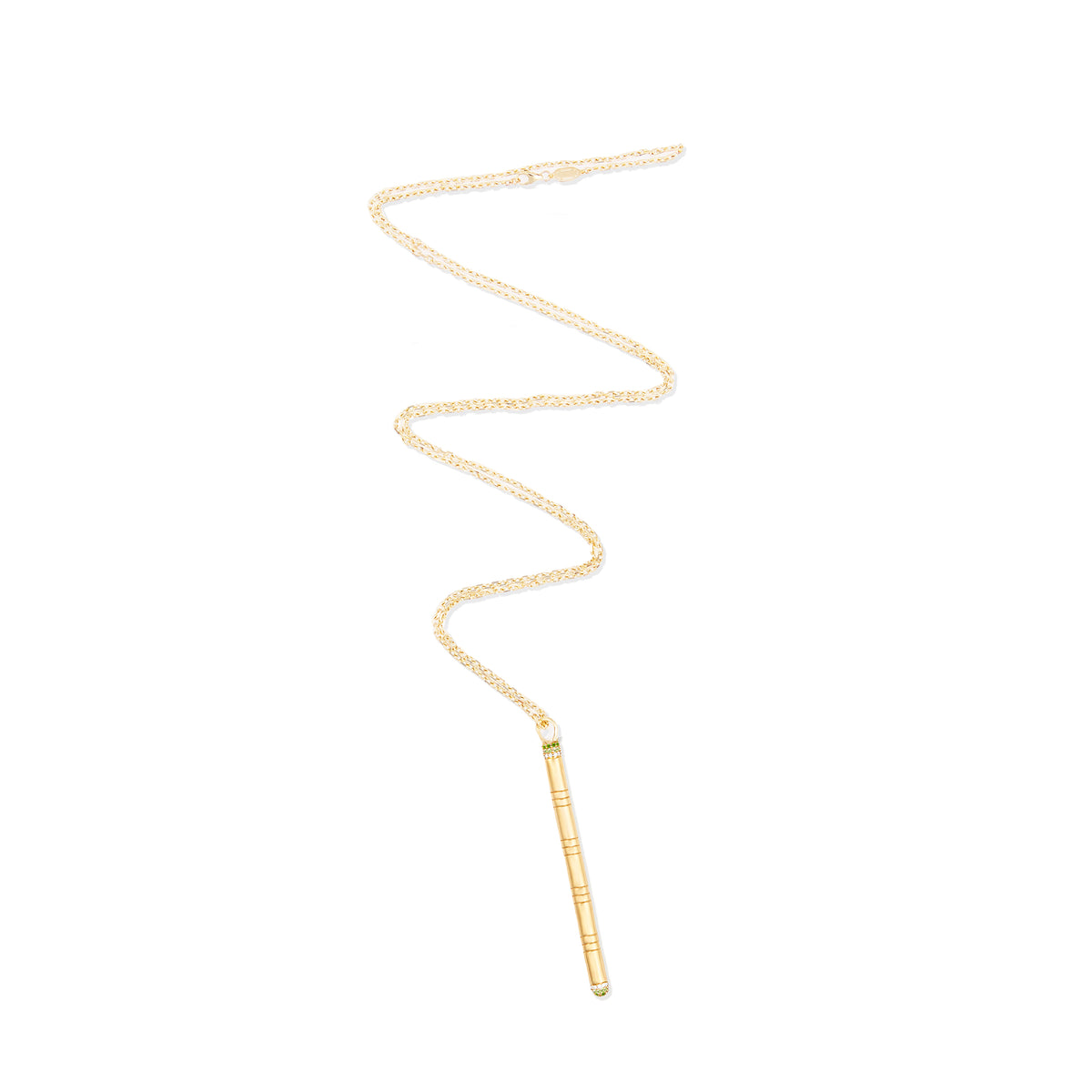 Crew Stick Pendant Necklace - Tsavorite & Diamond – Campbell + Charlotte
