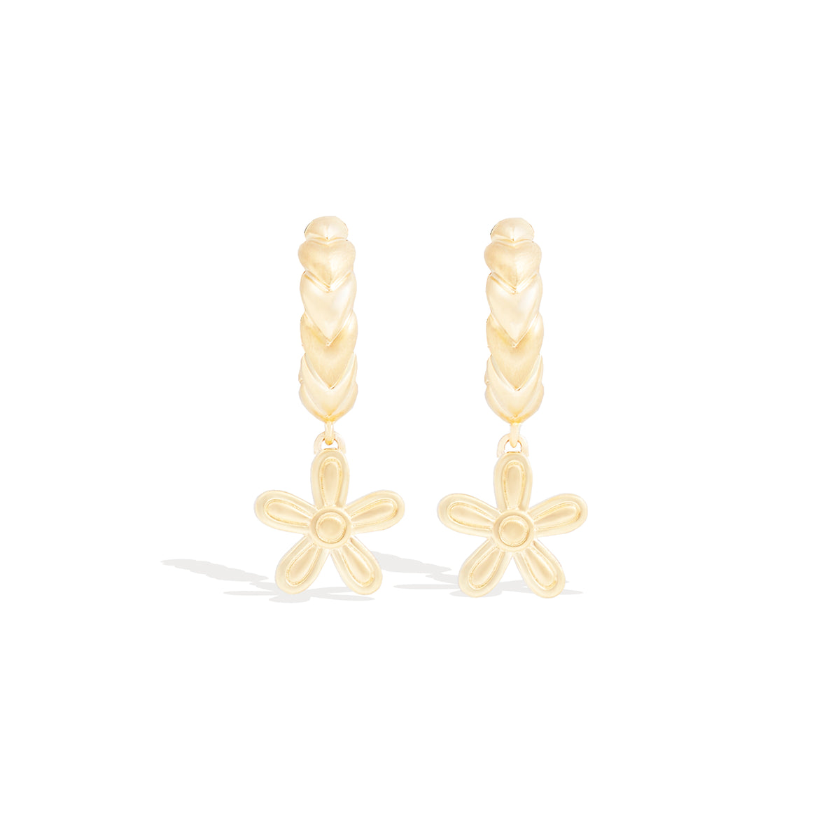 Juju Flower Charm Huggie – Campbell + Charlotte
